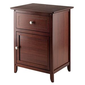 winsome wood eugene accent table, walnut