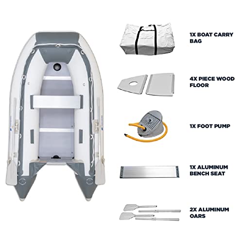 Newport 8ft 10in Dana Inflatable Sport Tender Dinghy Boat - 3 Person - 10 Horsepower - USCG Rated