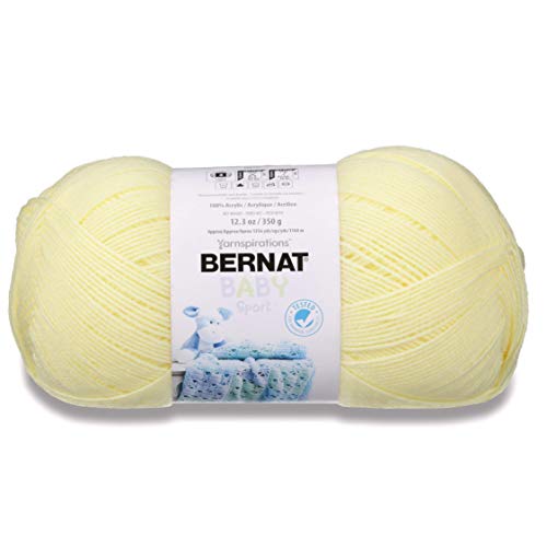 Bernat Big Ball Baby Solid Yarn - (3) Light Gauge 100% Acrylic - 12.3 oz - Yellow - Machine Wash & Dry