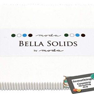 Moda Bella Solids White Bleached 9900PP-98 Charm Pack, 42 5-inch Cotton Fabric Squares