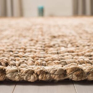 SAFAVIEH Natural Fiber Collection Accent Rug - 2'6" x 4', Natural, Handmade Chunky Textured Jute 0.75-inch Thick, Ideal for High Traffic Areas in Entryway, Living Room, Bedroom (NF447A)