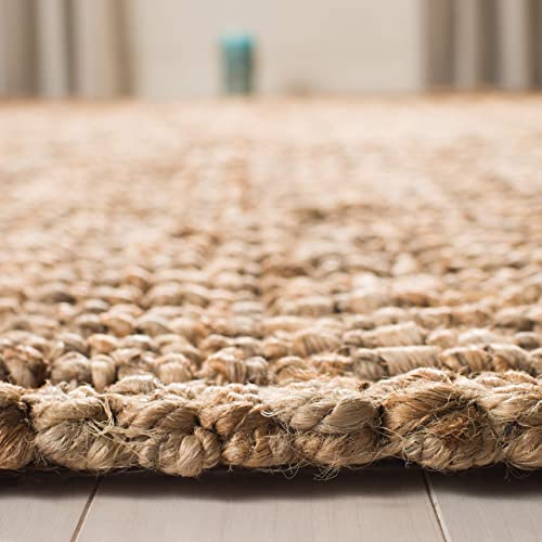 SAFAVIEH Natural Fiber Collection Accent Rug - 2'6" x 4', Natural, Handmade Chunky Textured Jute 0.75-inch Thick, Ideal for High Traffic Areas in Entryway, Living Room, Bedroom (NF447A)