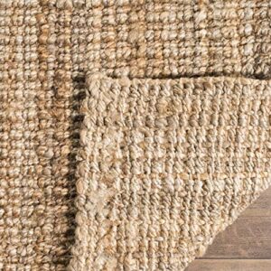 SAFAVIEH Natural Fiber Collection Accent Rug - 2'6" x 4', Natural, Handmade Chunky Textured Jute 0.75-inch Thick, Ideal for High Traffic Areas in Entryway, Living Room, Bedroom (NF447A)