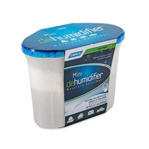 Camco 44195 Fragrance Free Miniature Dehumidifier - Compact Size, Absorbs Up to 3x Its Weight in Water. , White