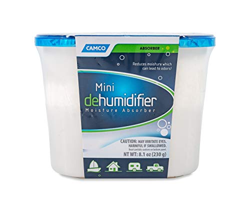 Camco 44195 Fragrance Free Miniature Dehumidifier - Compact Size, Absorbs Up to 3x Its Weight in Water. , White