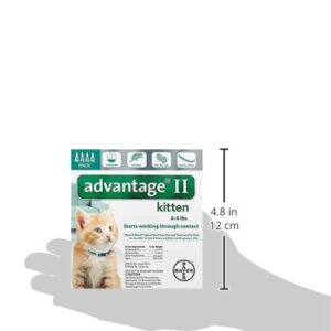 Bayer Advantage II Kitten Flea Treatment for Kittens, 2 - 5 lb, 4 doses