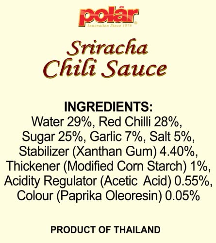 MW Polar Sriracha Chili Sauce 7.5 oz (Pack of 6), Hot Sauce for Pho, Breakfast, Eggs & Toast, Sandwich, Taco, Sushi, Spicy Mayo, No Artificial Colors