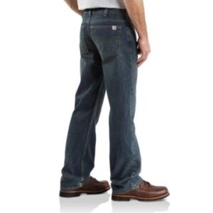 Carhartt mens Relaxed Straight Leg Five Pocket jeans, Weathered Blue, 33W x 36L US