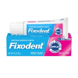 fixodent complete original denture adhesive cream, 0.75 oz