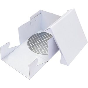 PME Round Cake Card & Cake Box, 8-Inch, White