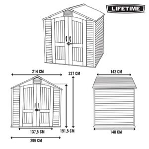 Lifetime 60057 Outdoor Storage Shed, 7 Feet by 4.5 Feet