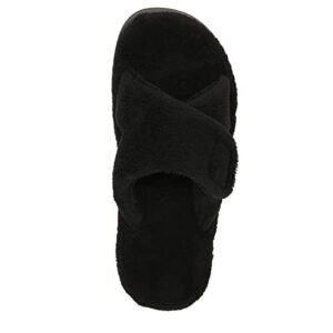 ORTHAHEEL Women's Relax Slipper, Black Terry, 8.0 M