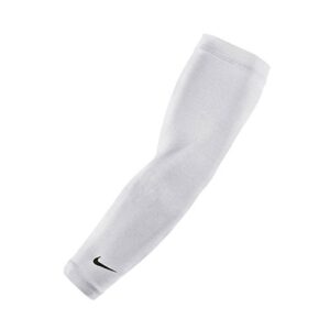 nike dri-fit solar sleeves white/black l/xl