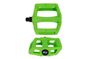 fyxation gates bmx platform pedal, green, standard