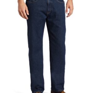 Carhartt Men's Traditional Fit Denim Five Pocket Jean,Dark Vintage Blue (Closeout),42 x 34