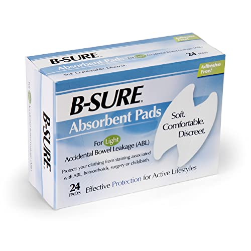 B-Sure Anal Leakage Pads, Box/24 Pads