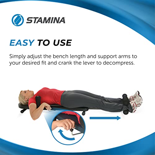 Stamina InLine Bench - Back Stretch Decompression Bench - Inversion Table Workout Bench for Home Workout - Up to 250 lbs Weight Capacity