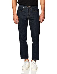 nautica mens straight light cross hatch jeans, marine rinse, 36w x 32l us