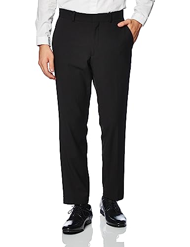 Perry Ellis mens Portfolio Slim Fit (Waist Size 28 - 38 Big & Tall) dress pants, Black Ice, 34W x 32L US