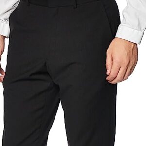 Perry Ellis mens Portfolio Slim Fit (Waist Size 28 - 38 Big & Tall) dress pants, Black Ice, 34W x 32L US