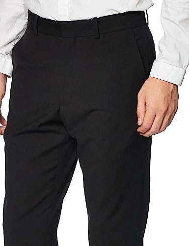 Perry Ellis mens Portfolio Slim Fit (Waist Size 28 - 38 Big & Tall) dress pants, Black Ice, 34W x 32L US