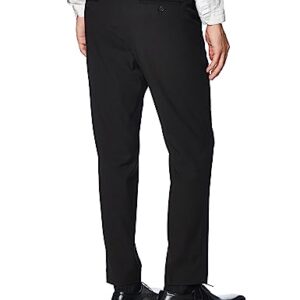 Perry Ellis mens Portfolio Slim Fit (Waist Size 28 - 38 Big & Tall) dress pants, Black Ice, 34W x 32L US