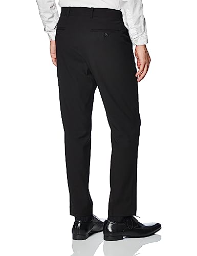 Perry Ellis mens Portfolio Slim Fit (Waist Size 28 - 38 Big & Tall) dress pants, Black Ice, 34W x 32L US