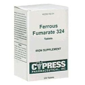 ferrous fumarate 324 tablets, boxed, 100ct