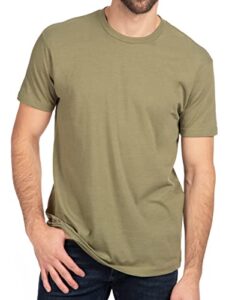 next level mens premium fitted cvc crew tee (n6210) light olive l