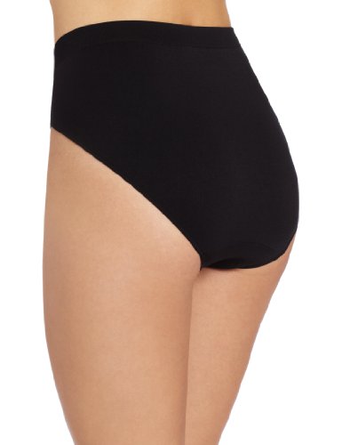 Bali Women's Microfiber Hi-Cut Panty, Black, 10/11