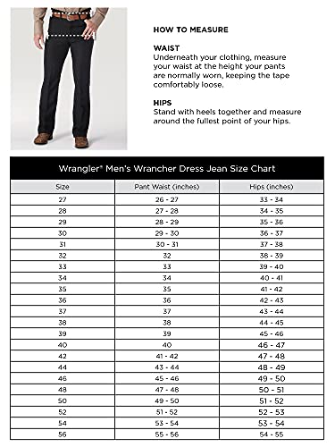 Wrangler mens Wrancher Dress jeans, Black, 38W x 32L US