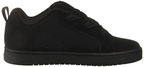 DC Men's Court Graffik Skate Shoe, Black/Black/Black, 9 D D US