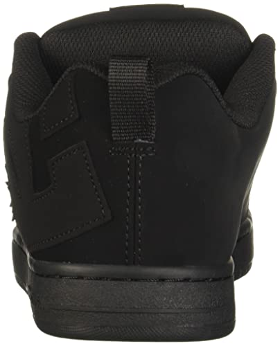 DC Men's Court Graffik Skate Shoe, Black/Black/Black, 9 D D US