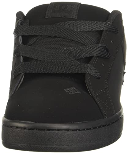 DC Men's Court Graffik Skate Shoe, Black/Black/Black, 9 D D US