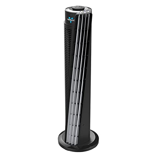 Vornado 143 Whole Room Air Circulator Tower Fan with Timer and Remote Control, 29", Black