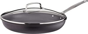 cuisinart 12-inch skillet, nonstick-hard-anodized with glass cover, 622-30g