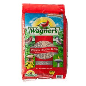 wagner's 62008 western regional blend wild bird food, 20-pound bag