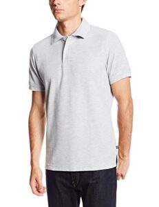 lee mens classic polo shirt, heather grey, medium us