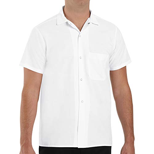 Red Kap Chef DesignsCook Shirt , White, Short Sleeve Large