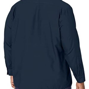 Red Kap Men's Size Industrial Work Shirt, Regular Fit, Long Sleeve, Navy, 3X-Large/Tall