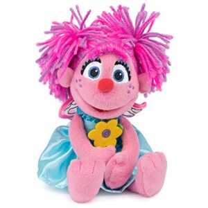 gund sesame street official abby cadabby muppet plush, premium plush toy for ages 1 & up, pink/blue, 11”