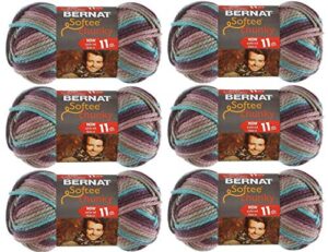 bernat softee chunky ombre yarn (6-pack) shadow 161129-29121