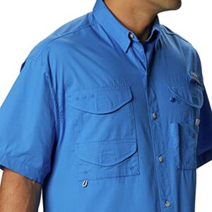 Columbia Standard Men’s Bonehead Short-Sleeve Work Shirt, Comfortable and Breathable, Vivid Blue, X-Large