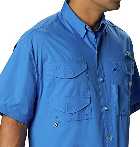 Columbia Standard Men’s Bonehead Short-Sleeve Work Shirt, Comfortable and Breathable, Vivid Blue, X-Large