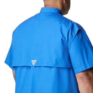 Columbia Standard Men’s Bonehead Short-Sleeve Work Shirt, Comfortable and Breathable, Vivid Blue, X-Large