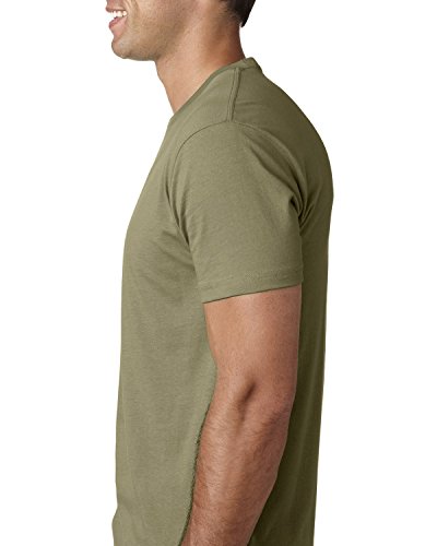 Next Level Mens Premium Fitted Short-Sleeve Crew T-Shirt - Large - Light Olive