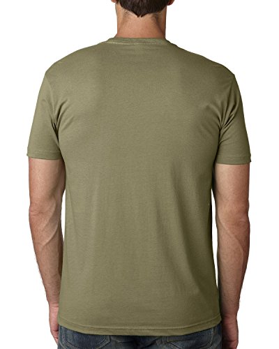 Next Level Mens Premium Fitted Short-Sleeve Crew T-Shirt - Large - Light Olive