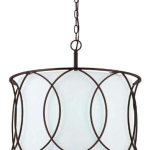 Canarm ICH320A03ORB20 Monica 3-Light Chandelier, 20.5" x 20.5" x 17.5", Oil Rubbed Bronze