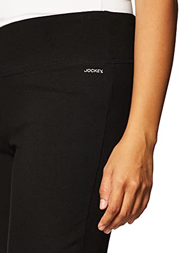 Jockey Women's Activewear Cotton Stretch Bootleg Pant, Black, XL