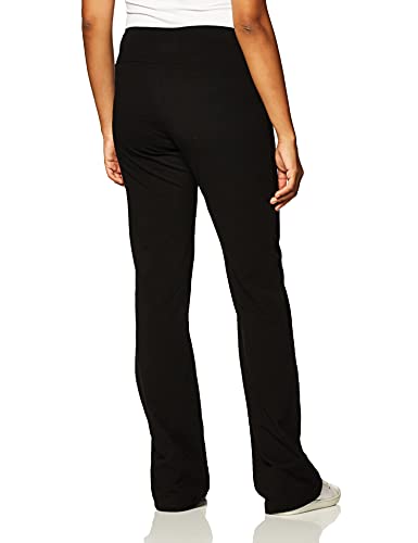 Jockey Women's Activewear Cotton Stretch Bootleg Pant, Black, XL